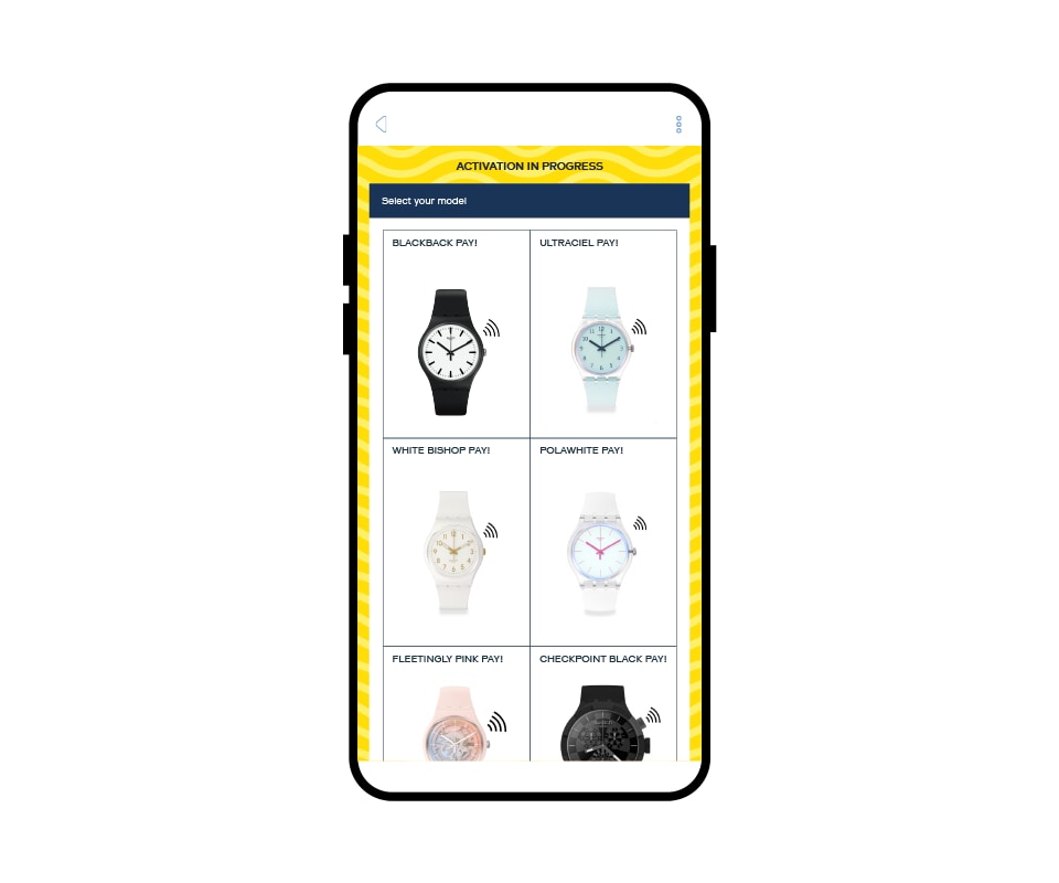 Swatch models with the SwatchPAY! technology