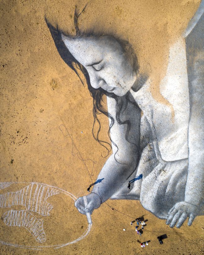 MoonSwatch Collection inspires artist Saype